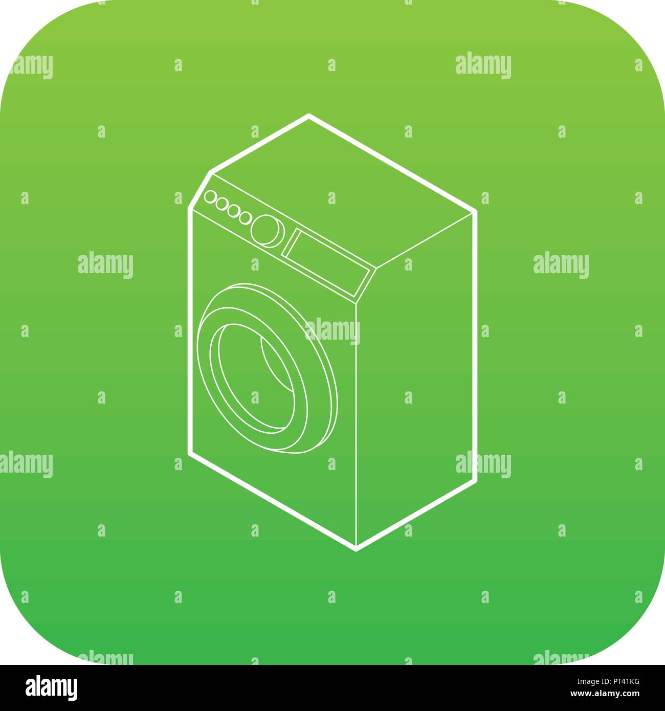 Washing machine icon green vector Stock Vector Image & Art - Alamy