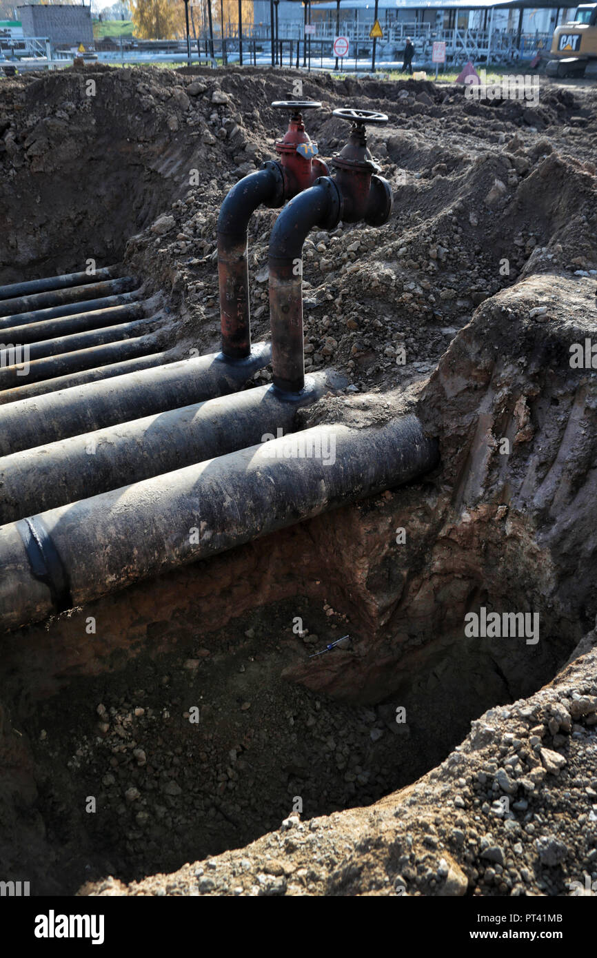 steel pipes on industrial enterprise Stock Photo - Alamy