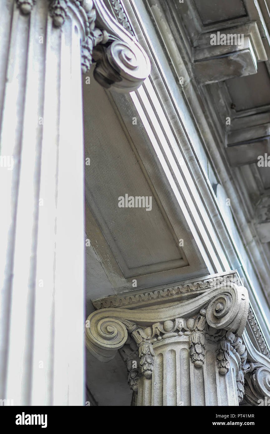 Beautiful Classic Concrete Column Architecture Angled View Stock Photo ...