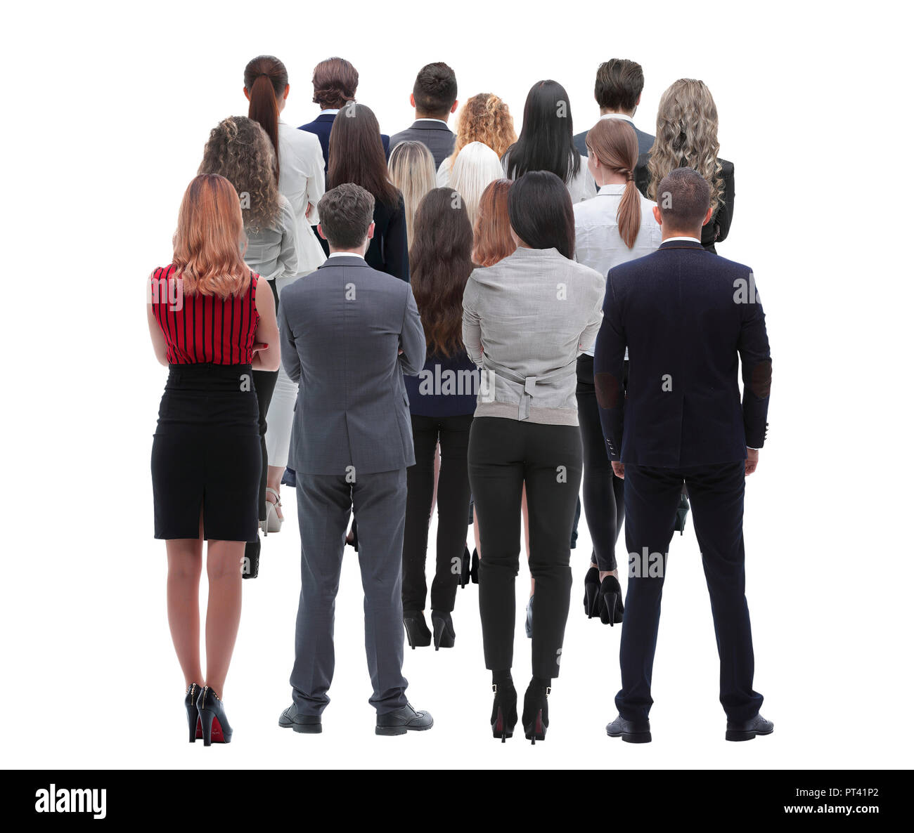 Back view group of business people. Rear view Stock Photo - Alamy