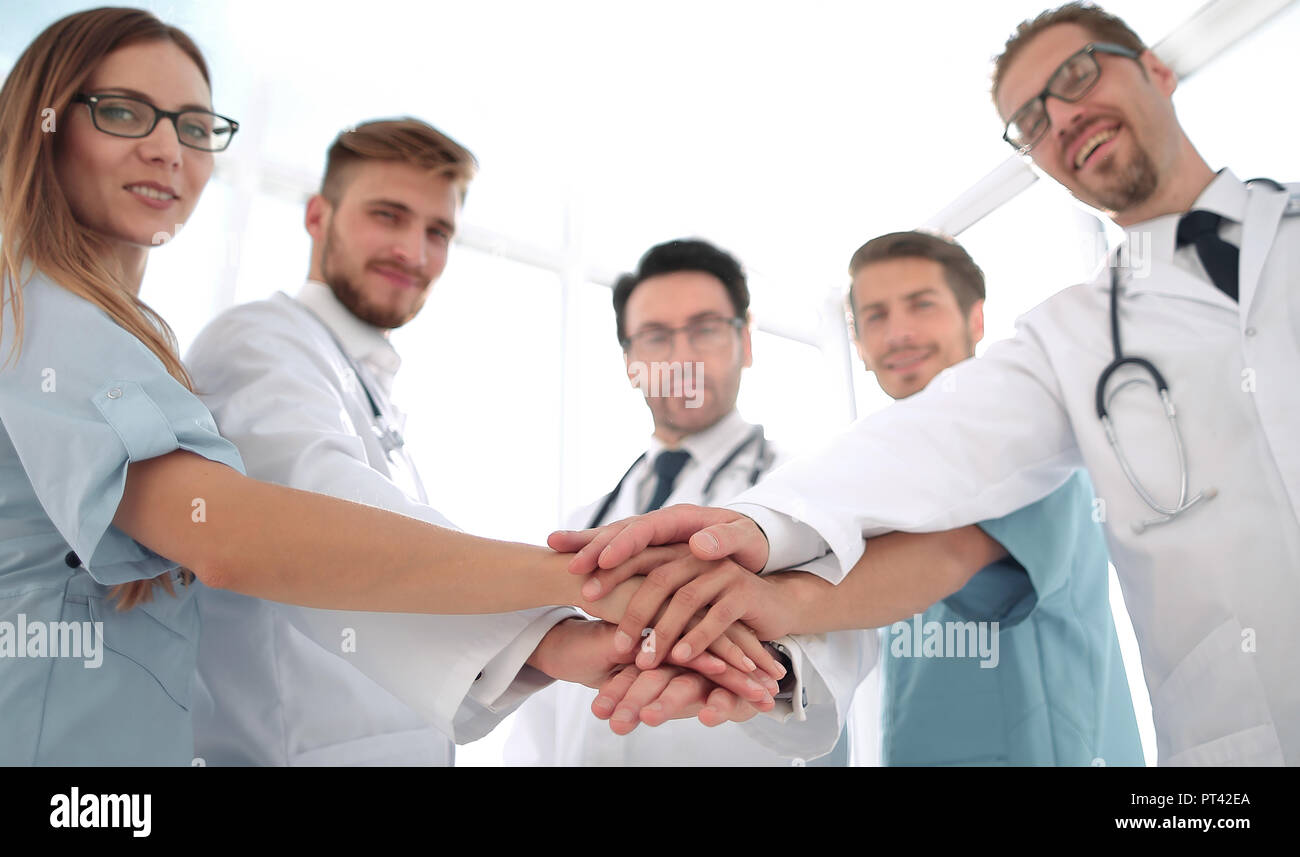 Teamwork in hospital for success work and trust in team Stock Photo - Alamy