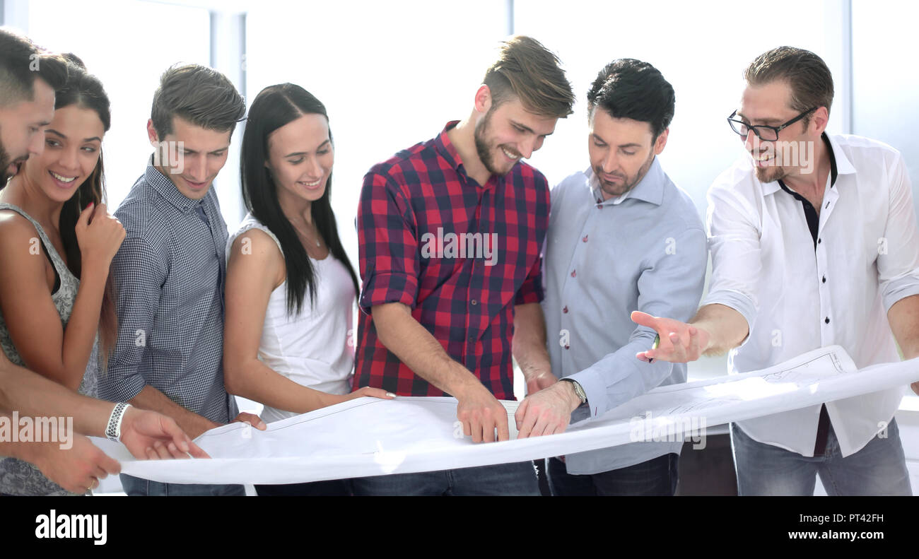 close up.the creative team holds a working meeting.the concept of ...