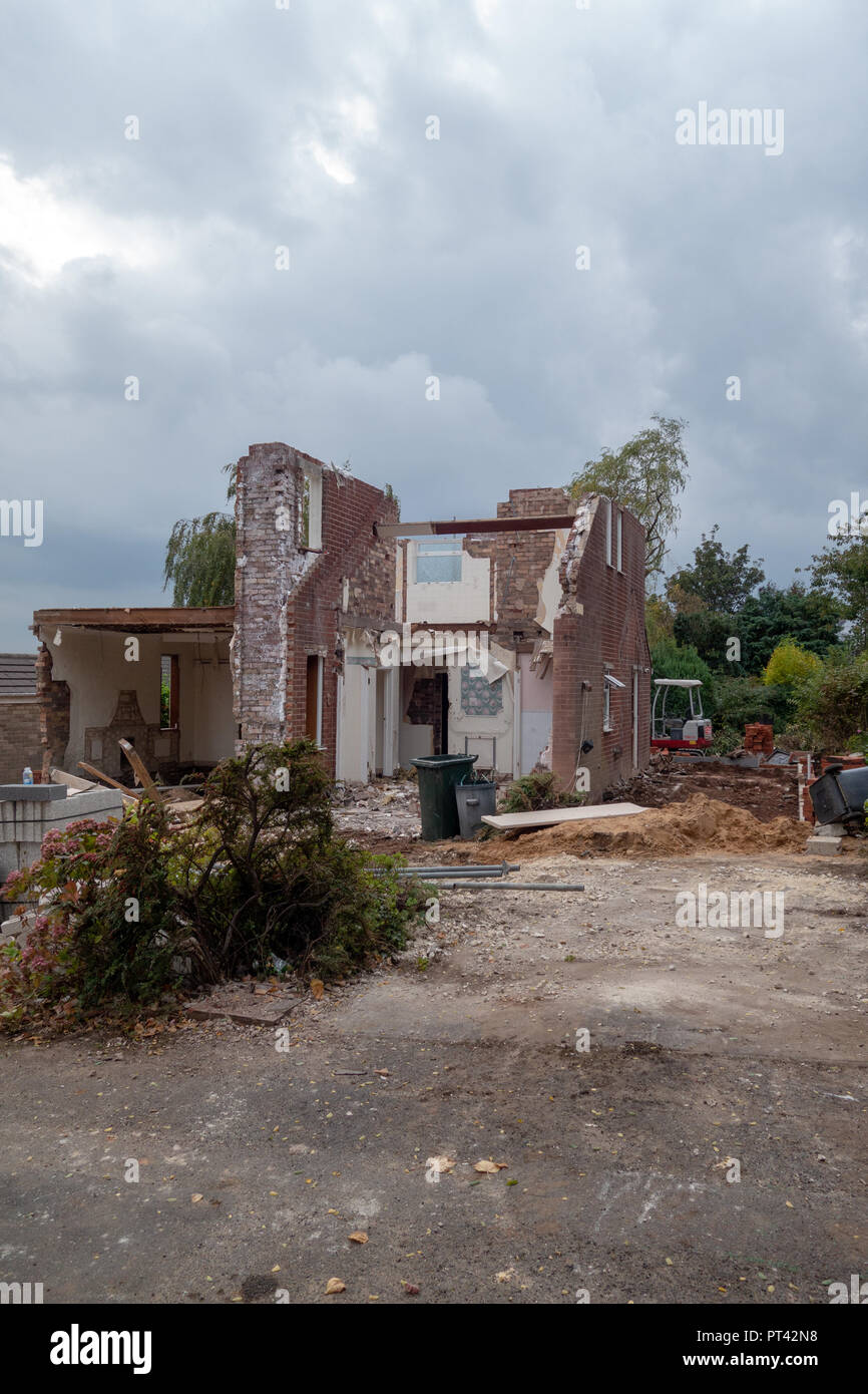 1960's house being rebuilt Stock Photo - Alamy