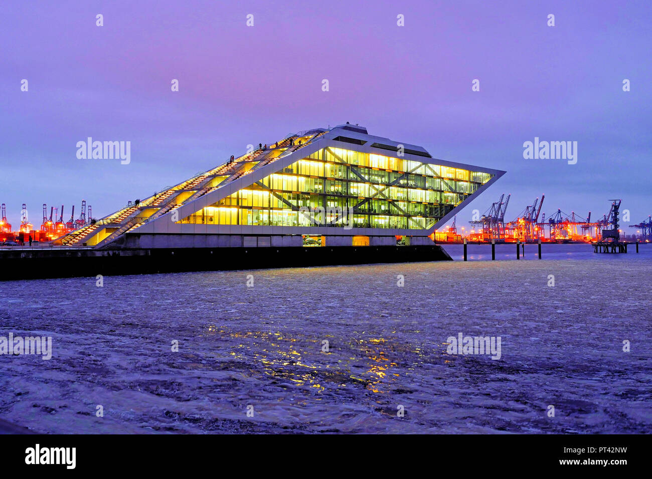 The Dockland Building at dusk, Hamburg, Germany Stock Photo - Alamy