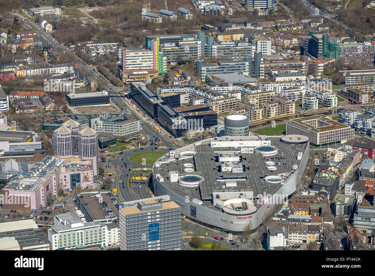 New construction of the Funke media headquarters at Berliner Platz in ...