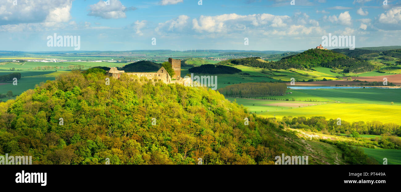 Germany, Thuringia, Wandersleben, view of two castles of the castle ...