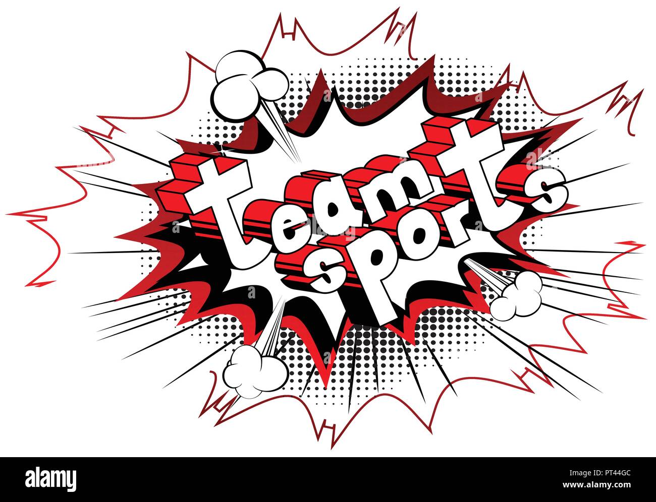 Team Sports - Vector illustrated comic book style phrase Stock Vector ...