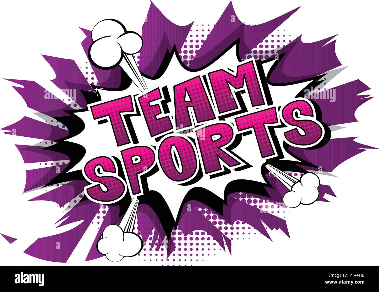Team Sports - Vector illustrated comic book style phrase Stock Vector ...
