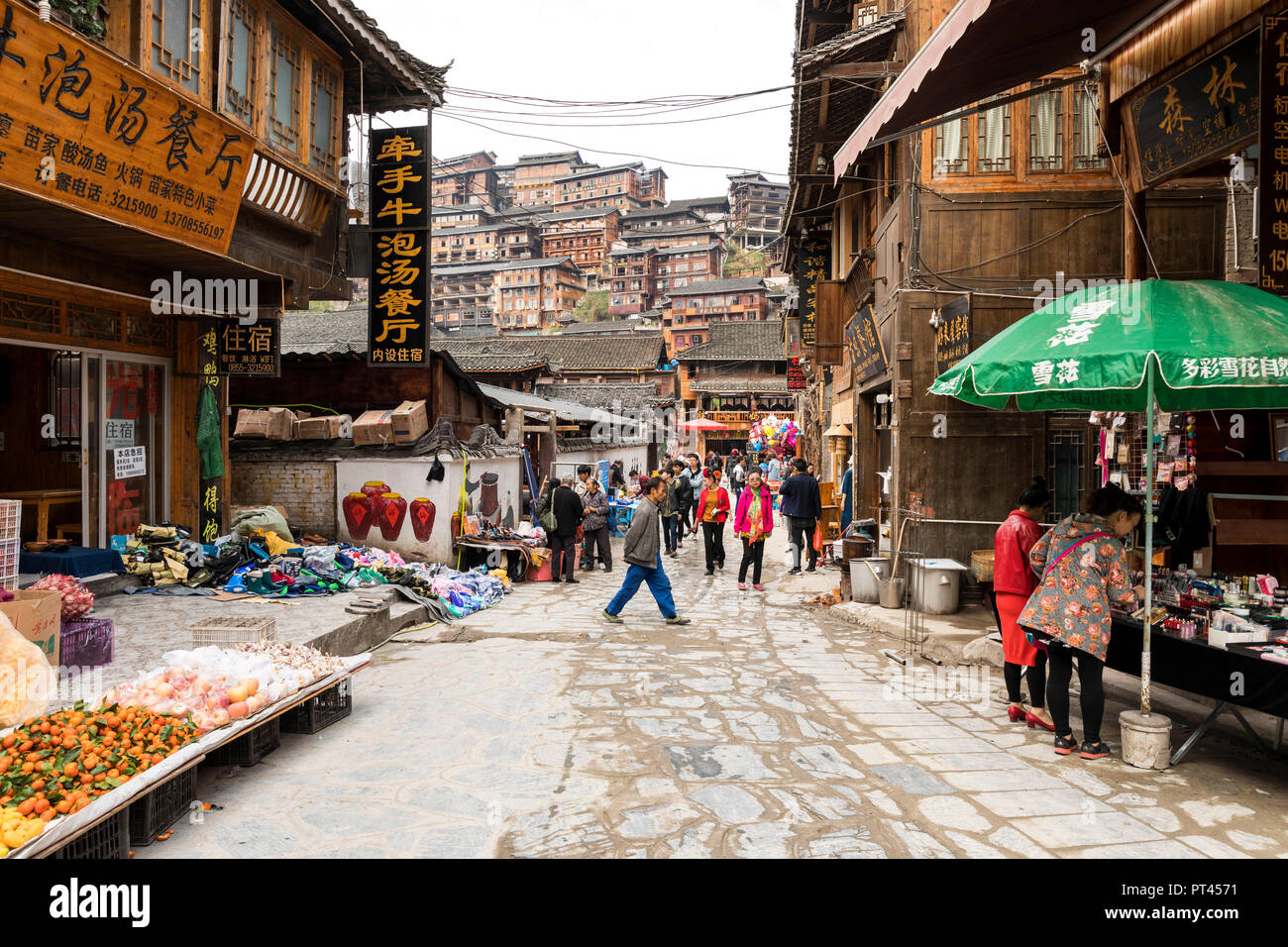 Xijiang Thousand Houses Miao Village, Guizhou, China Stock Photo - Alamy