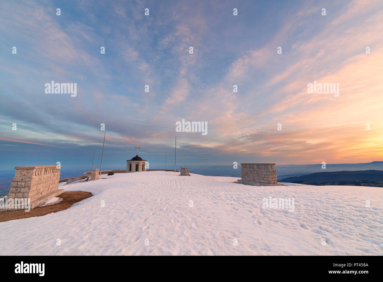 The monumental area of Cima Grappa, Grappa Mount, Prealps of Belluno ...