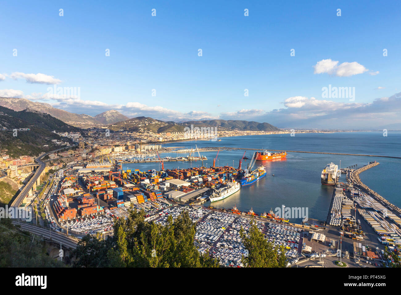 View of Salerno district, Campania, Italy Stock Photo - Alamy