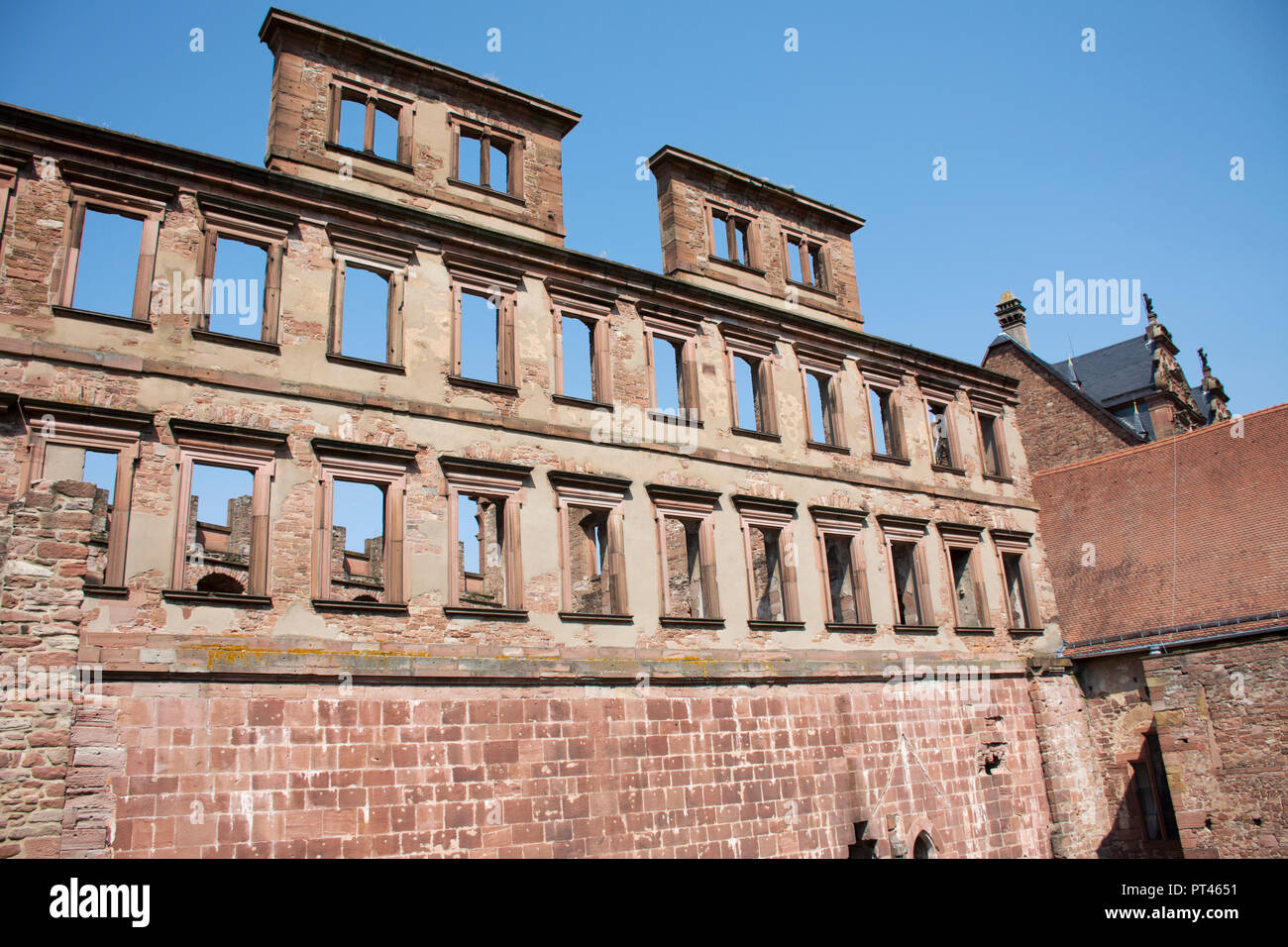 Inside and decor of Heidelberg Castle and German called Heidelberger ...