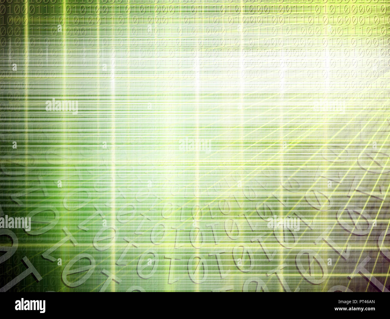 Conceptual Background Image Of Binary Code And Abstract Lights Of