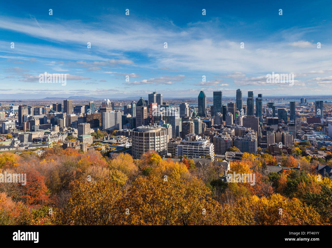 Montreal skyline from mount royal hi-res stock photography and images ...