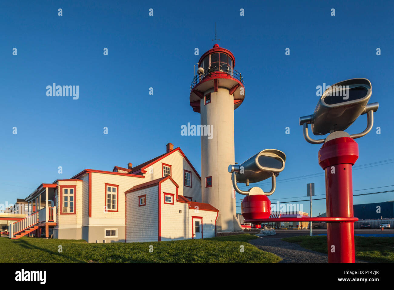 Canada, Quebec, Gaspe Peninsula, Matane, Matane Lighthouse Stock Photo ...