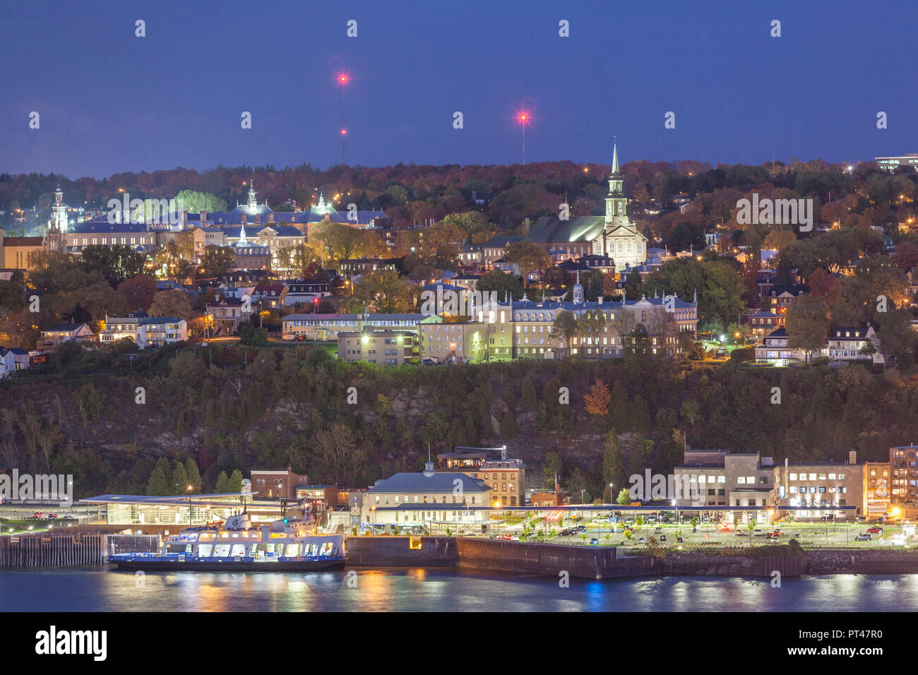 Elevated view of levis and st lawrence river hi-res stock photography ...