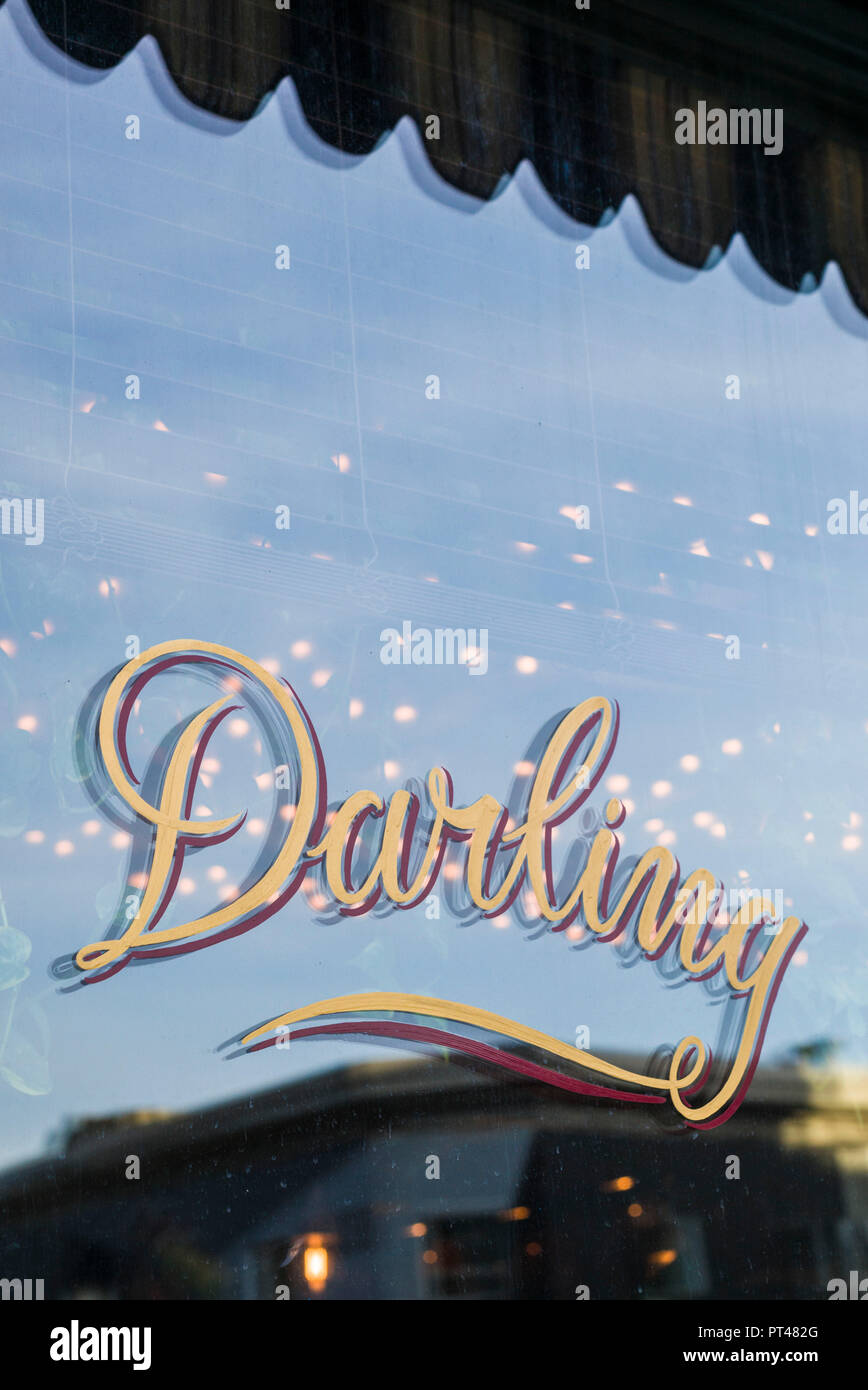 Darling cafe sign hi-res stock photography and images - Alamy