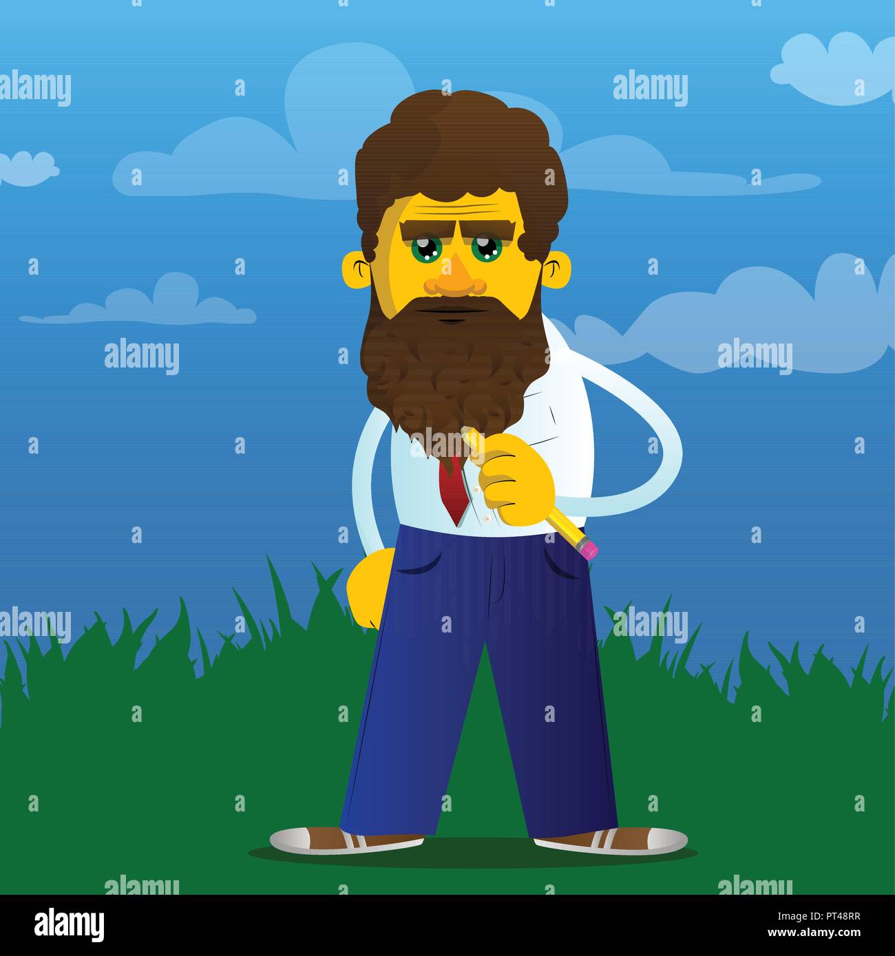 People pencil caricature Stock Vector Images - Alamy