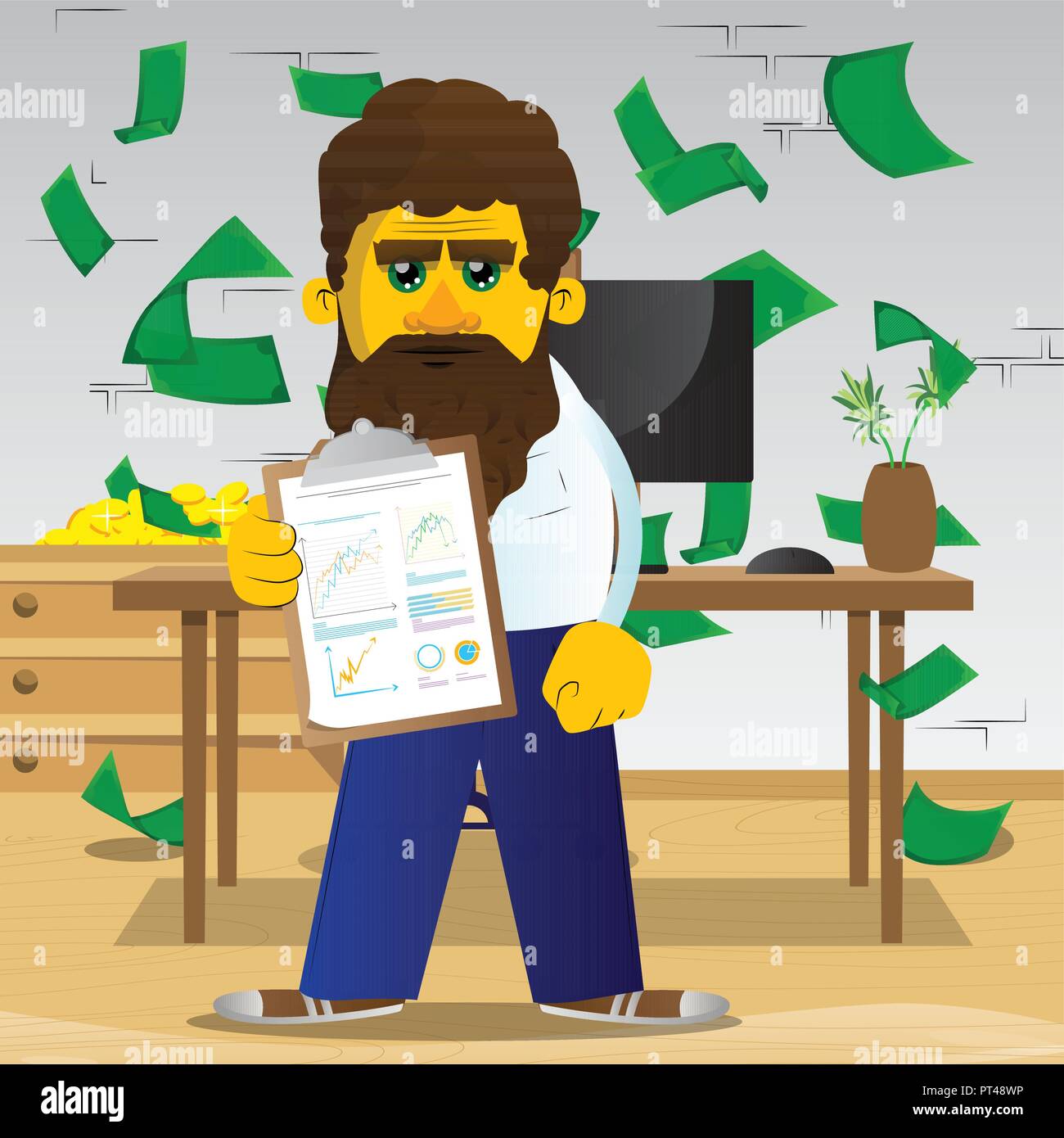 Man shows diagram Stock Vector Images - Alamy