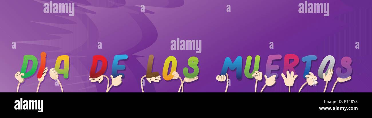 Diverse hands holding letters of the alphabet created the word Dia de ...