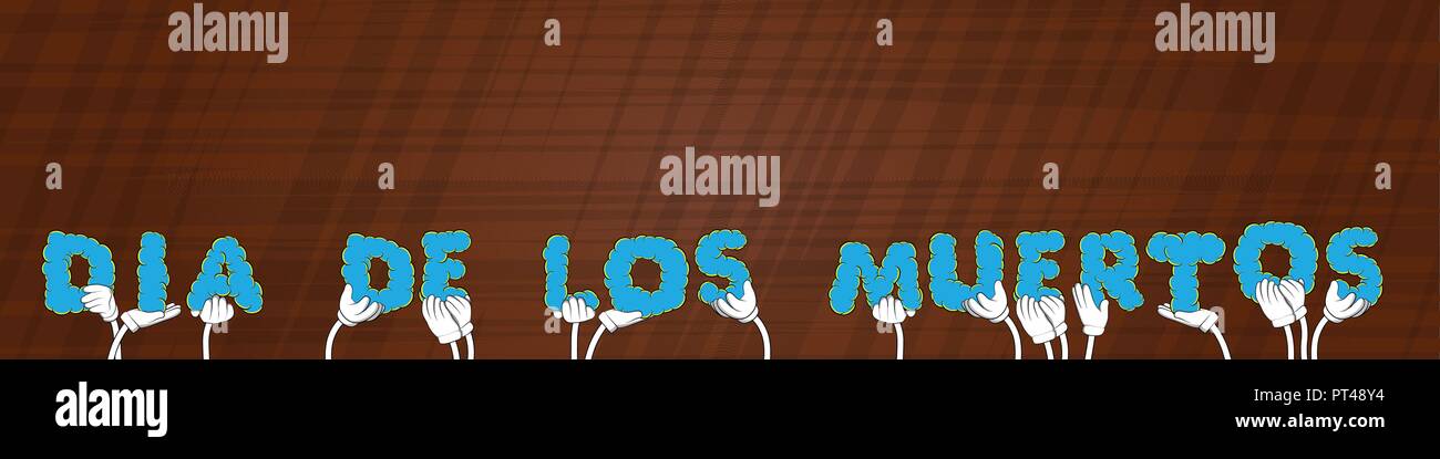 Diverse hands holding letters of the alphabet created the word Dia de ...