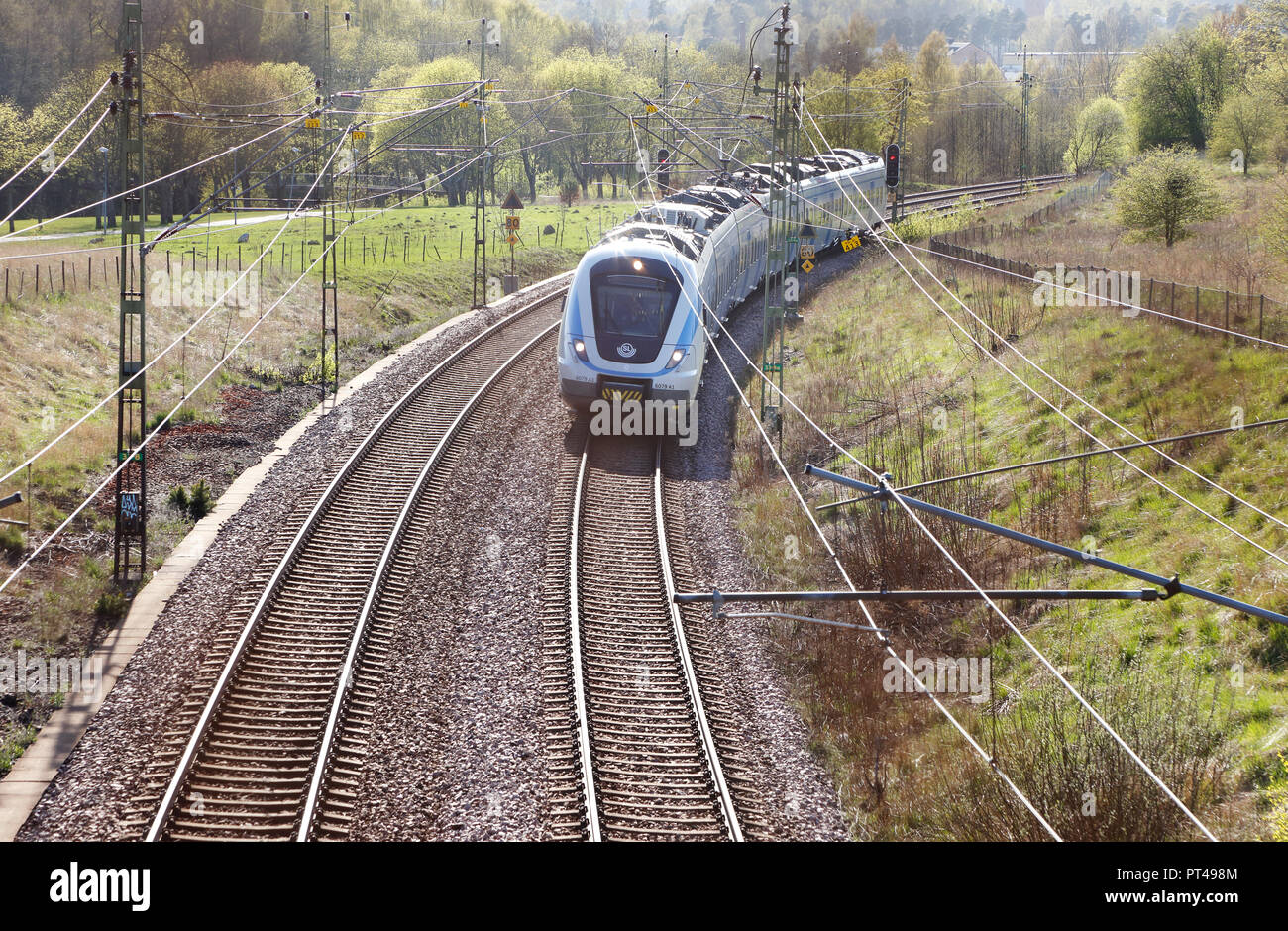 Sweden train front track view hi-res stock photography and images - Alamy