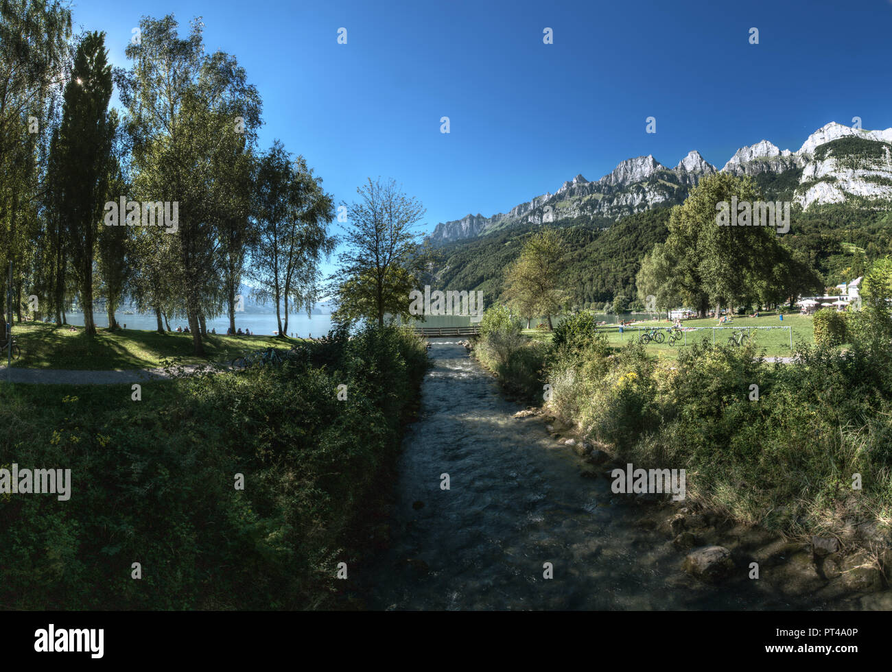 Walensee and Churfirsten in Summer, Swiss Alps Stock Photo - Alamy