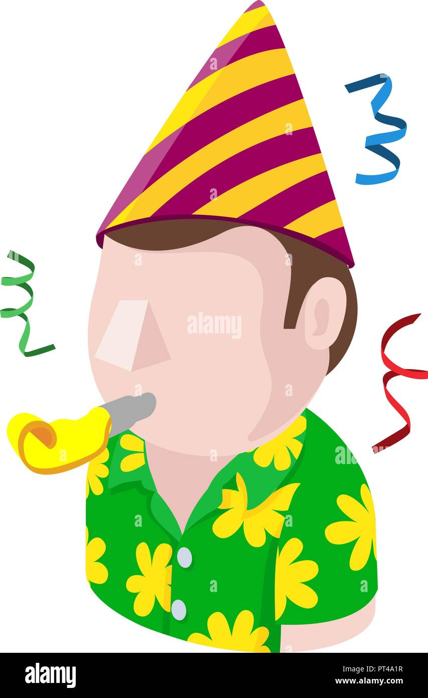 Man party hat party horn Stock Vector Images - Alamy