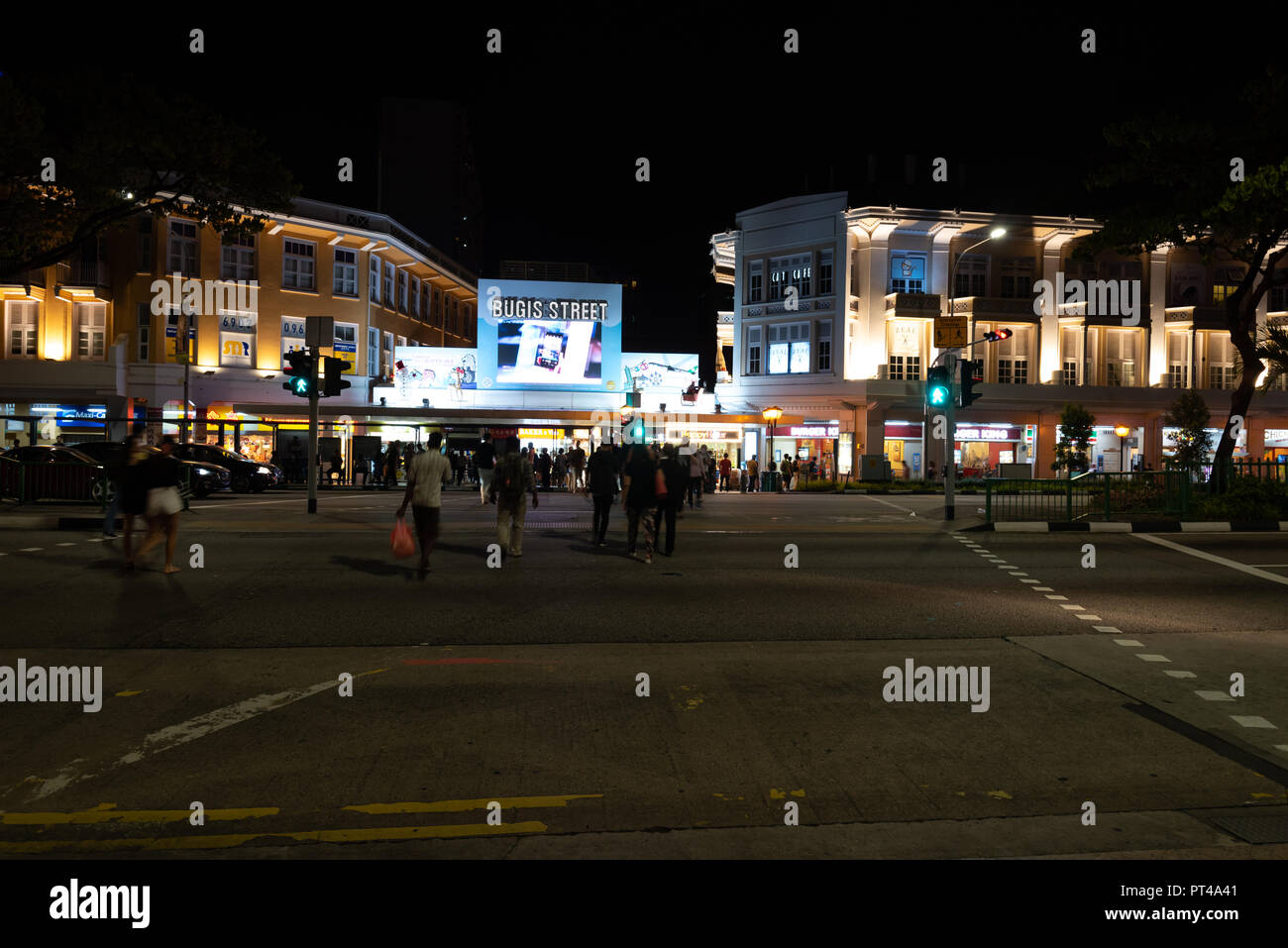 Bugis at night, Singapore Stock Photo - Alamy
