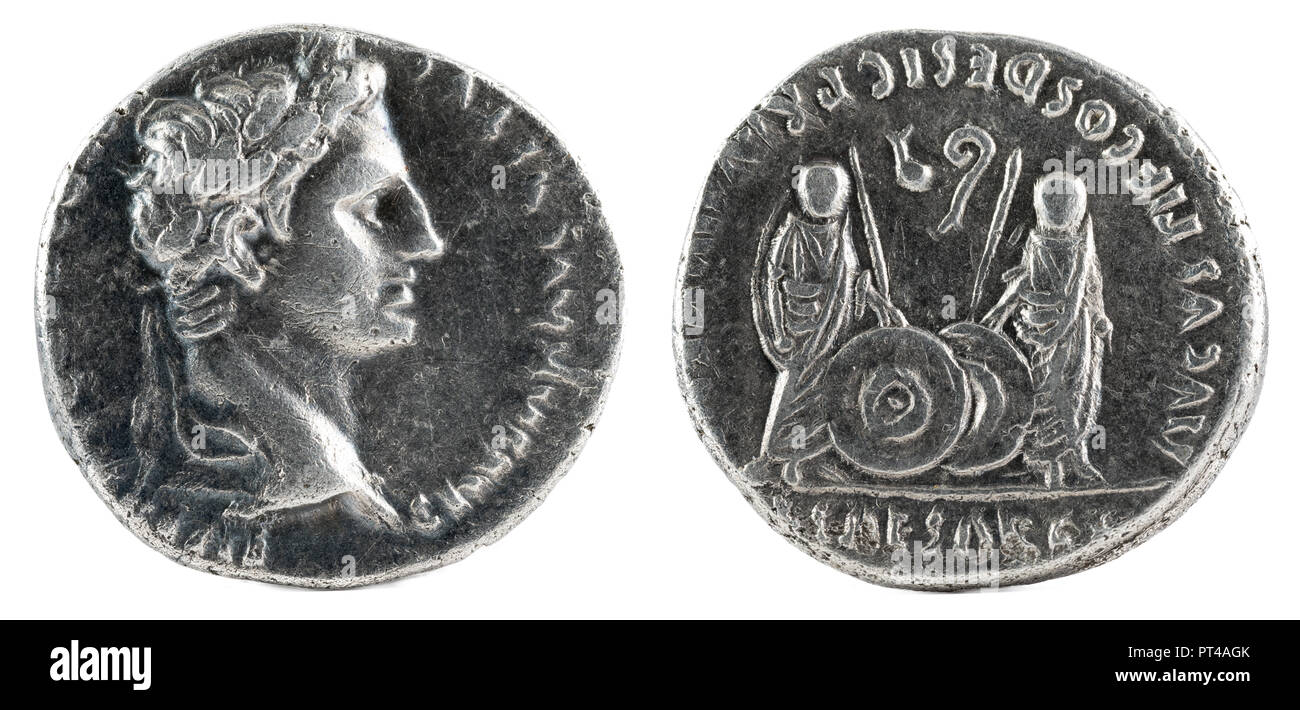 Emperor augustus coin hi-res stock photography and images - Alamy