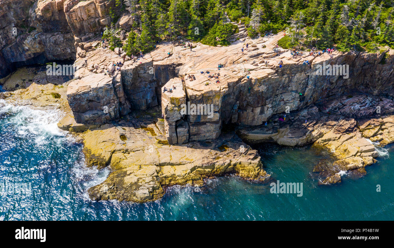 Otter Cliff Rock Climbing Area, Park Loop Rd, Mt Desert, ME 04660 Stock ...