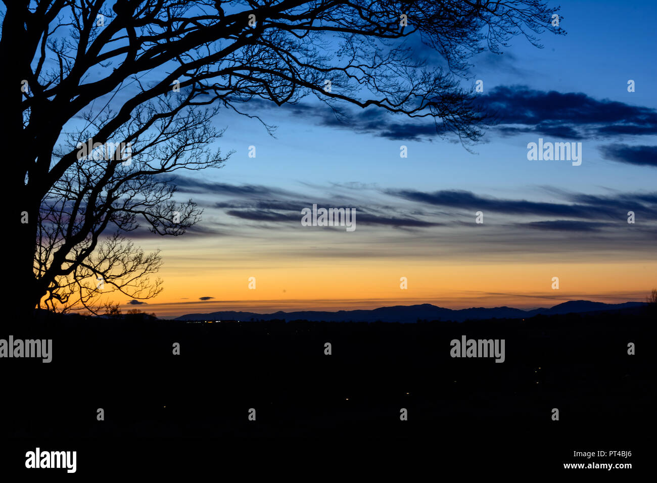Moon night sky sunset hi-res stock photography and images - Alamy