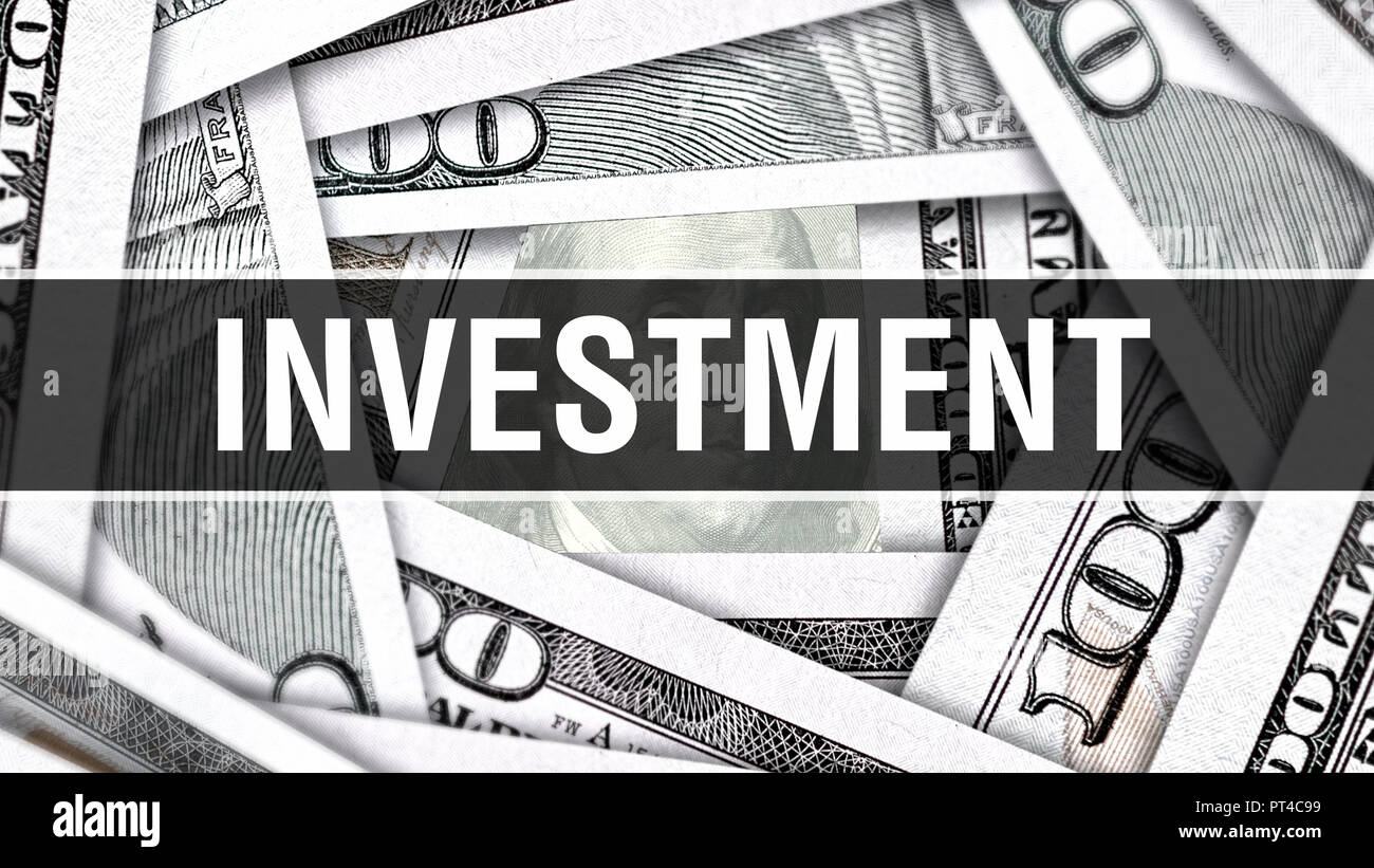 Investment Closeup Concept. American Dollars Cash Money,3D rendering ...
