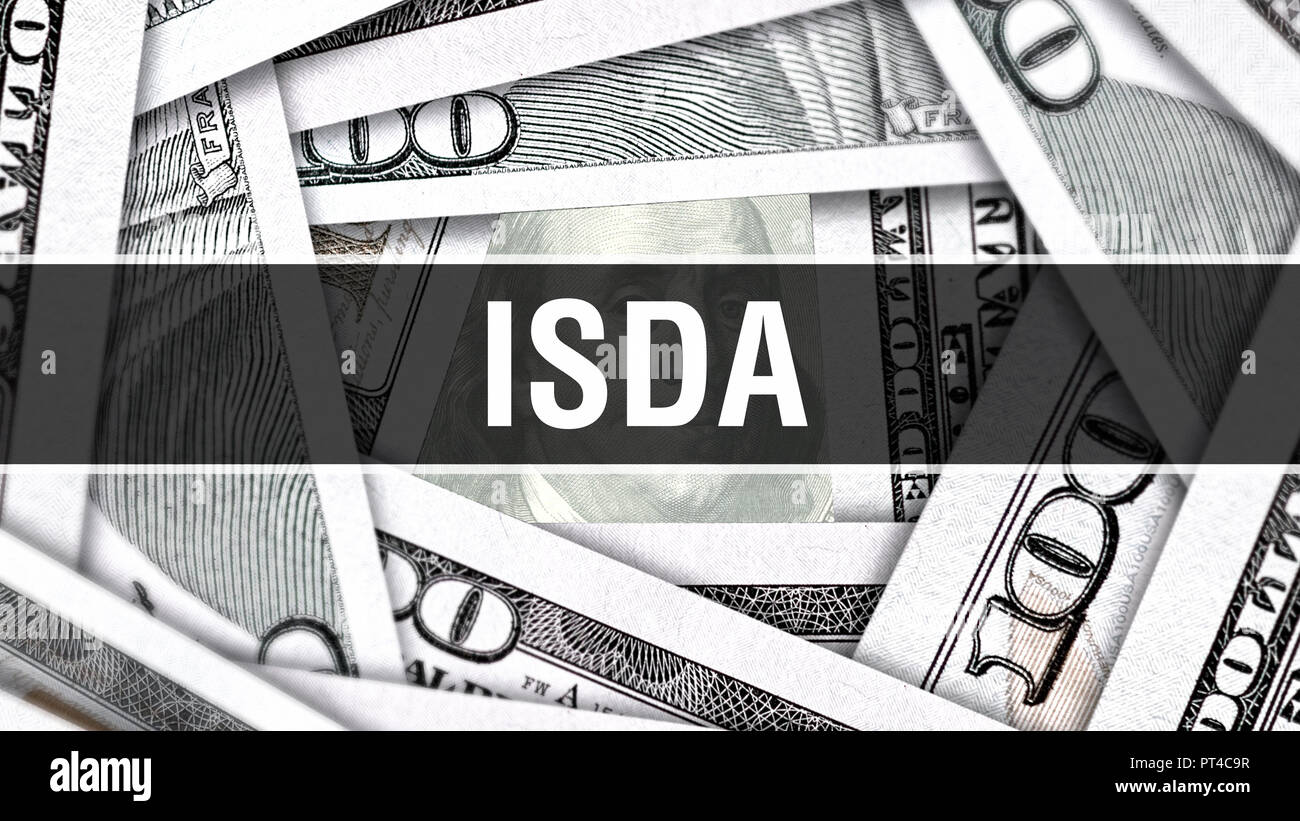ISDA Closeup Concept. American Dollars Cash Money,3D rendering. ISDA at ...