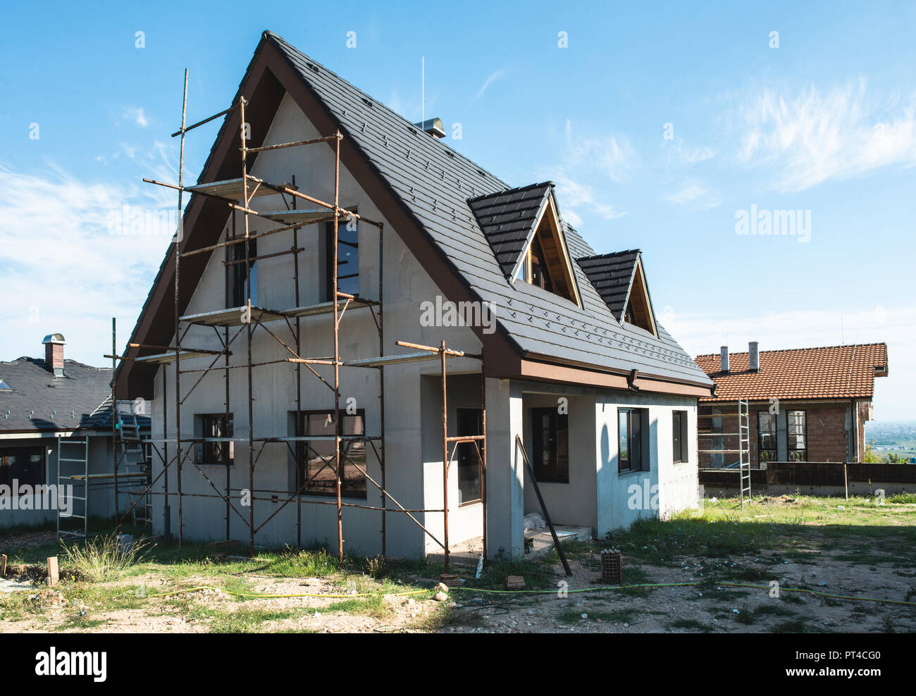 New homes. Construction Stock Photo - Alamy