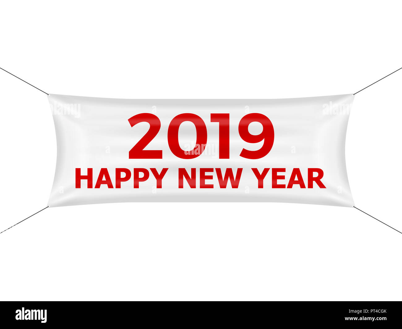 Banner new 2019 on a white background Stock Photo - Alamy