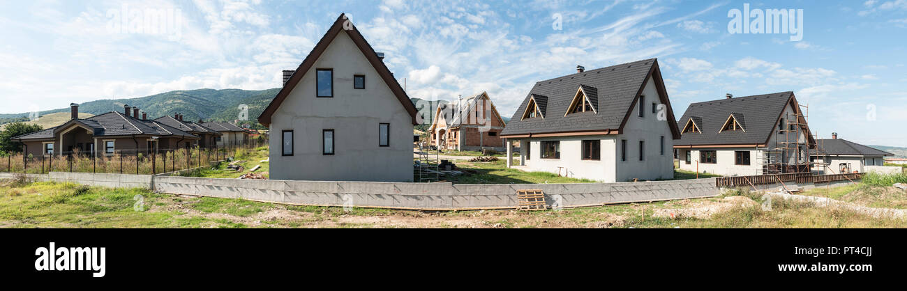 Many New build houses. Panorama Stock Photo - Alamy
