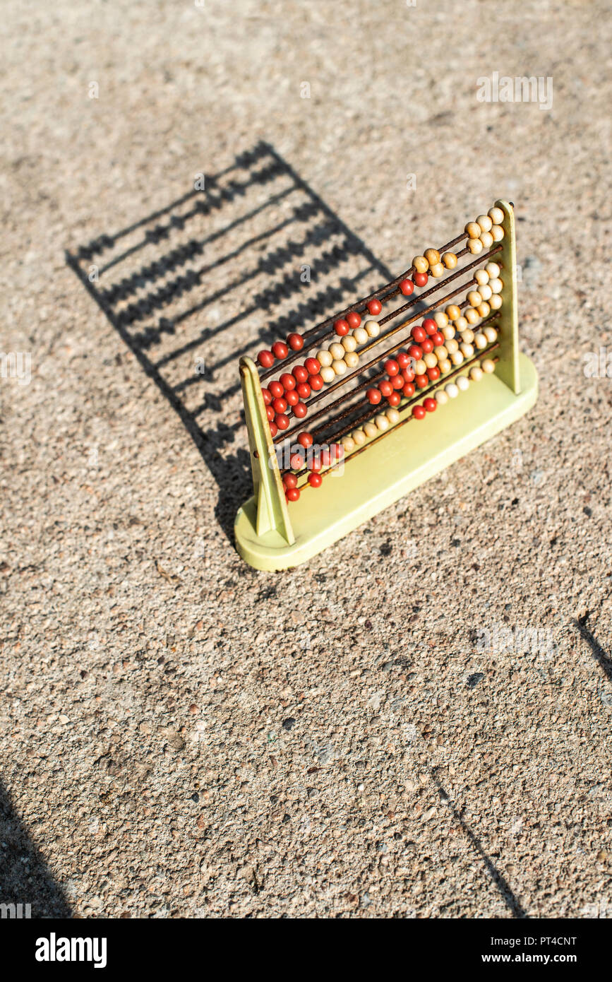 Vintage abacus. Backlight Stock Photo - Alamy