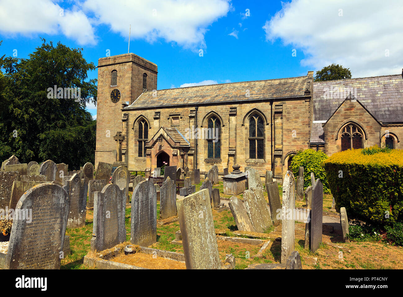 Parish church of St John the Baptist in Winster Village Derbyshire UK ...