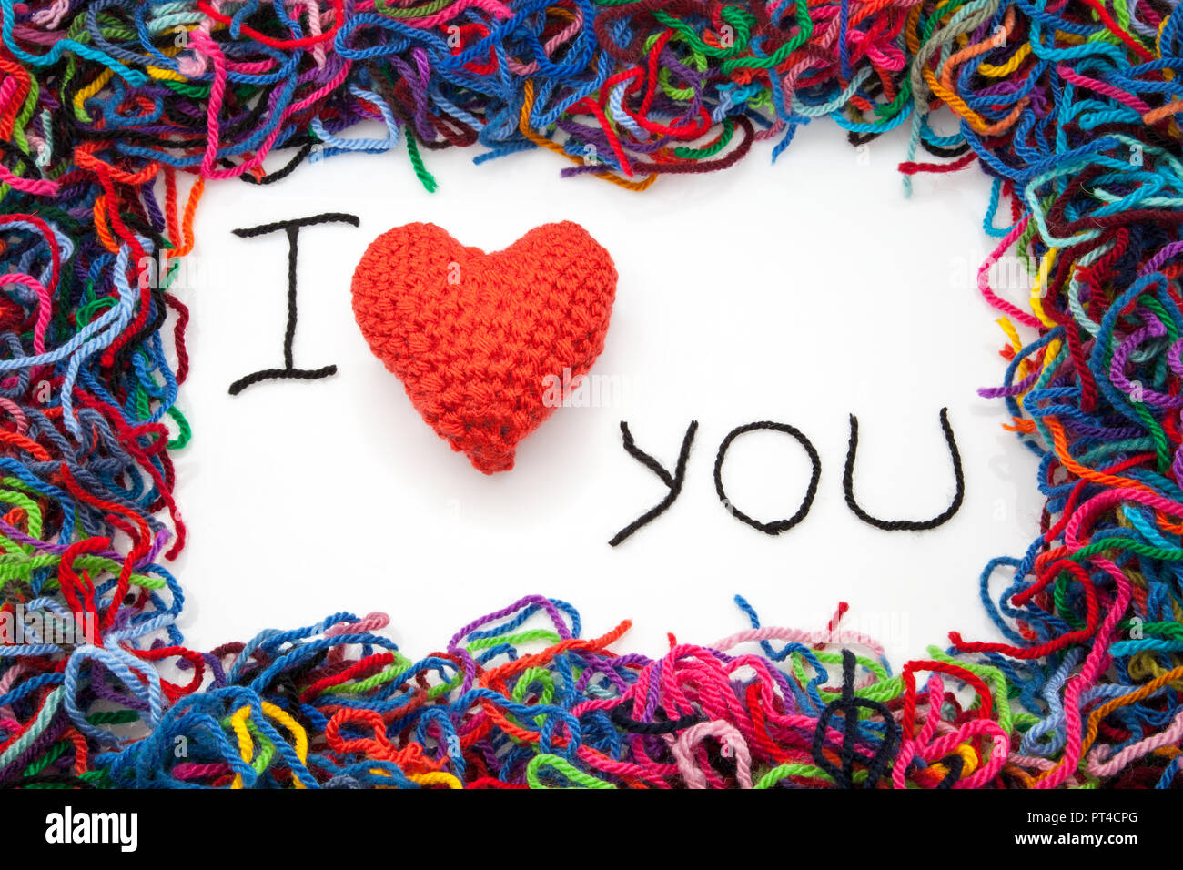 picture of woolen threads of colors Stock Photo - Alamy