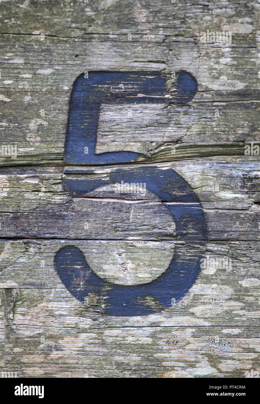 painted wooden wall with number Stock Photo - Alamy