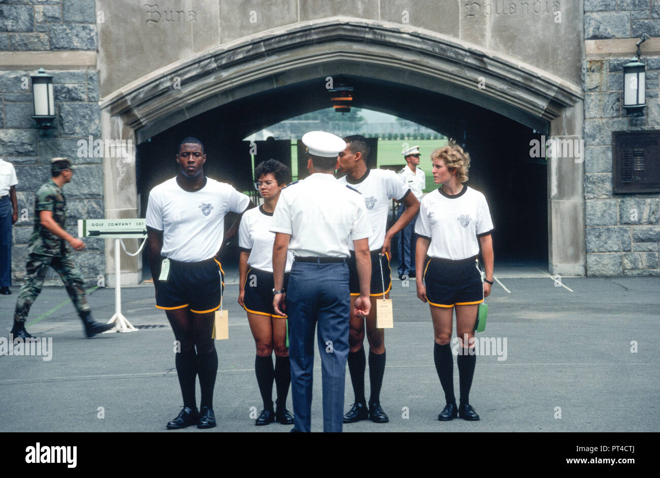 R-Day, July 1989, Start of Beast Barracks, UMSA, NY, USA Stock Photo ...