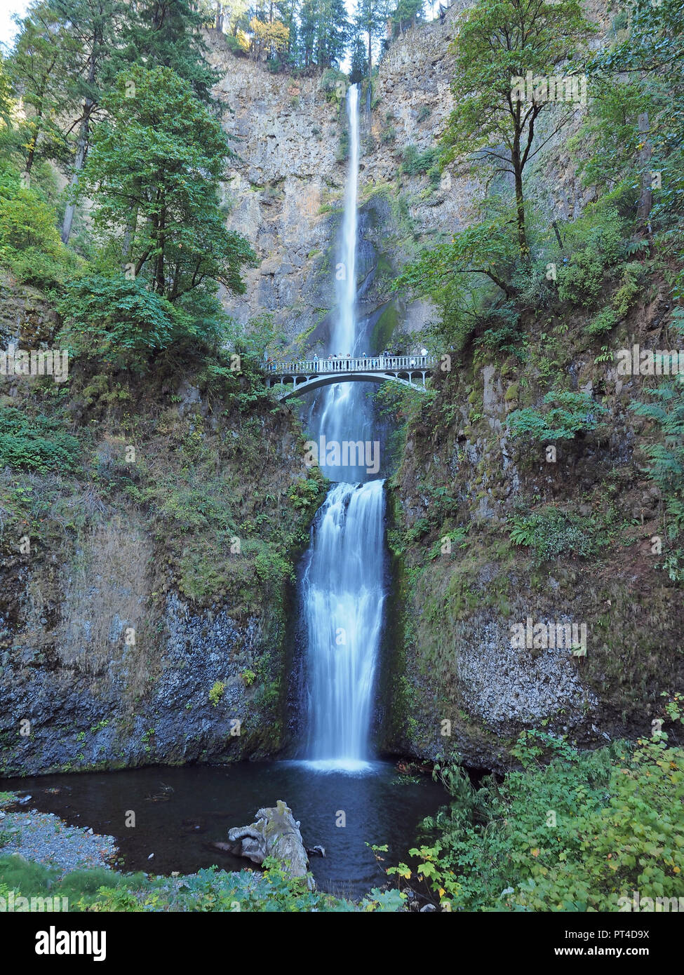 Multnomah Falls in the Columbia River Gorge near Portland, Oregon Stock ...