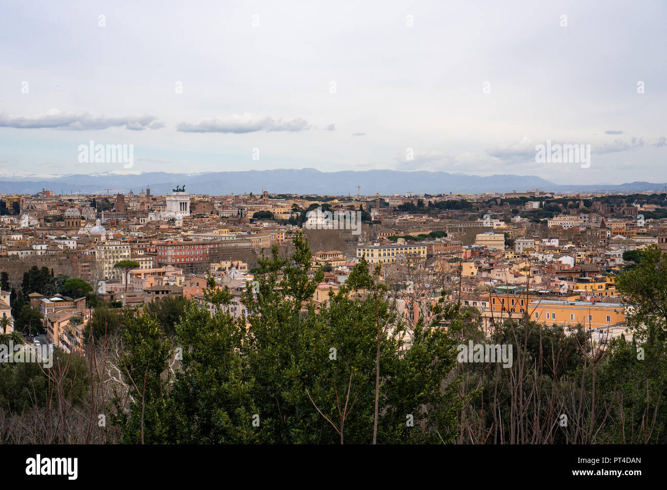 Aerial panorama of Rome from Janiculum terrace Stock Photo - Alamy