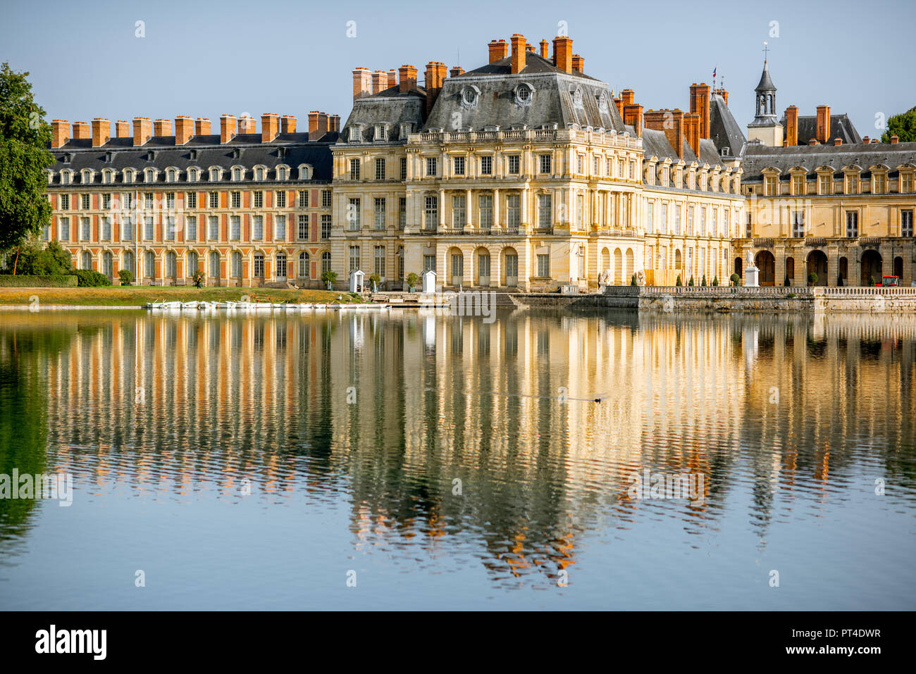 FONTAINBLEAU, FRANCE - August 28, 2017: View on the Fontainebleau ...