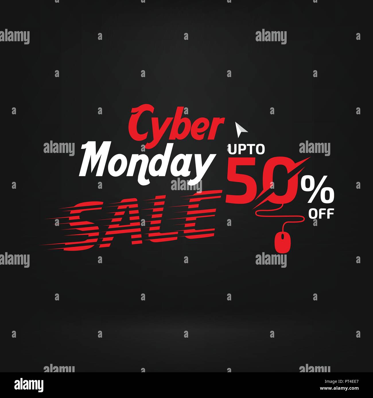 Cyber Monday Sale Banner Ad Vector Template Design Stock Vector Image ...