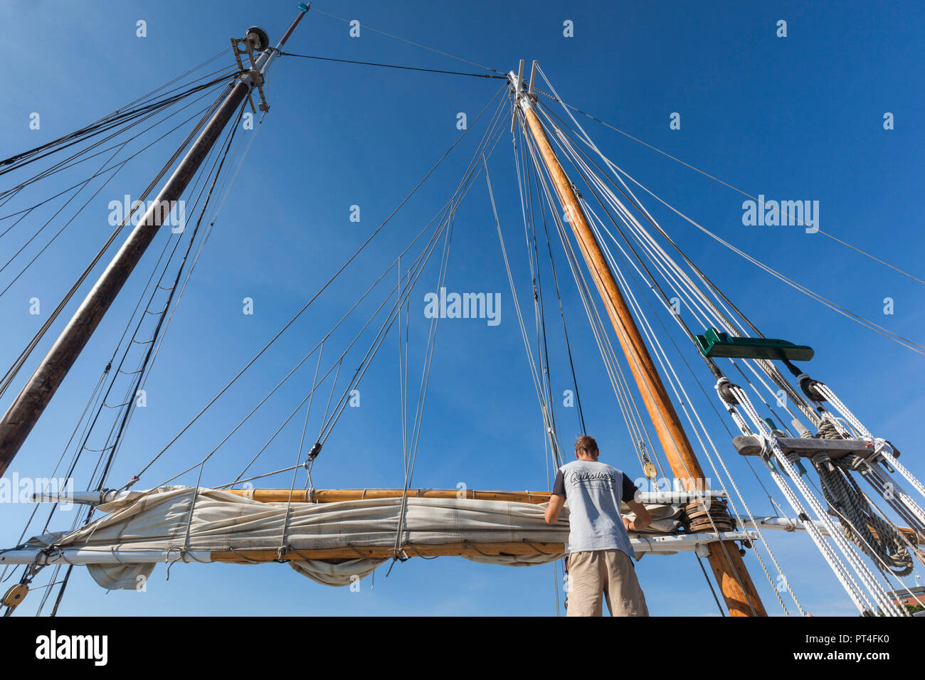 USA, New England, Cape Ann, Massachusetts, Gloucester, Gloucester Schooner Festival, schooner ...