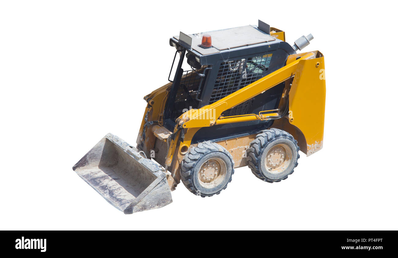 small excavator or bulldozer isolated on white background Stock Photo ...