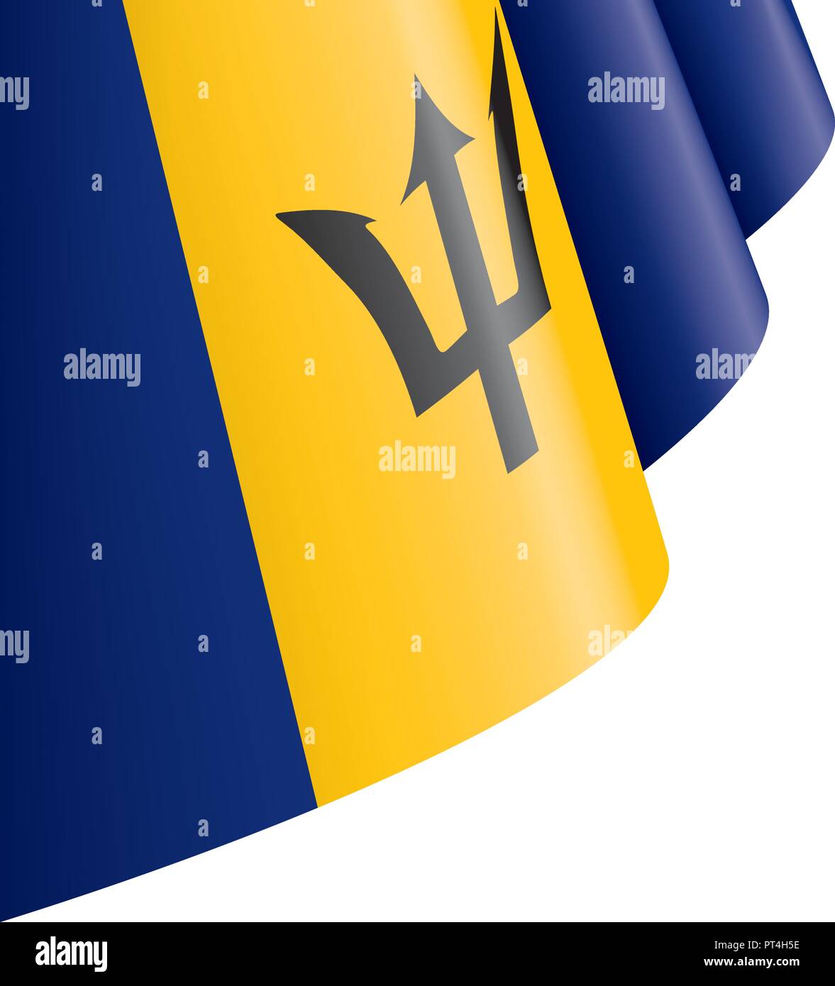 Barbados flag, vector illustration on a white background Stock Vector ...