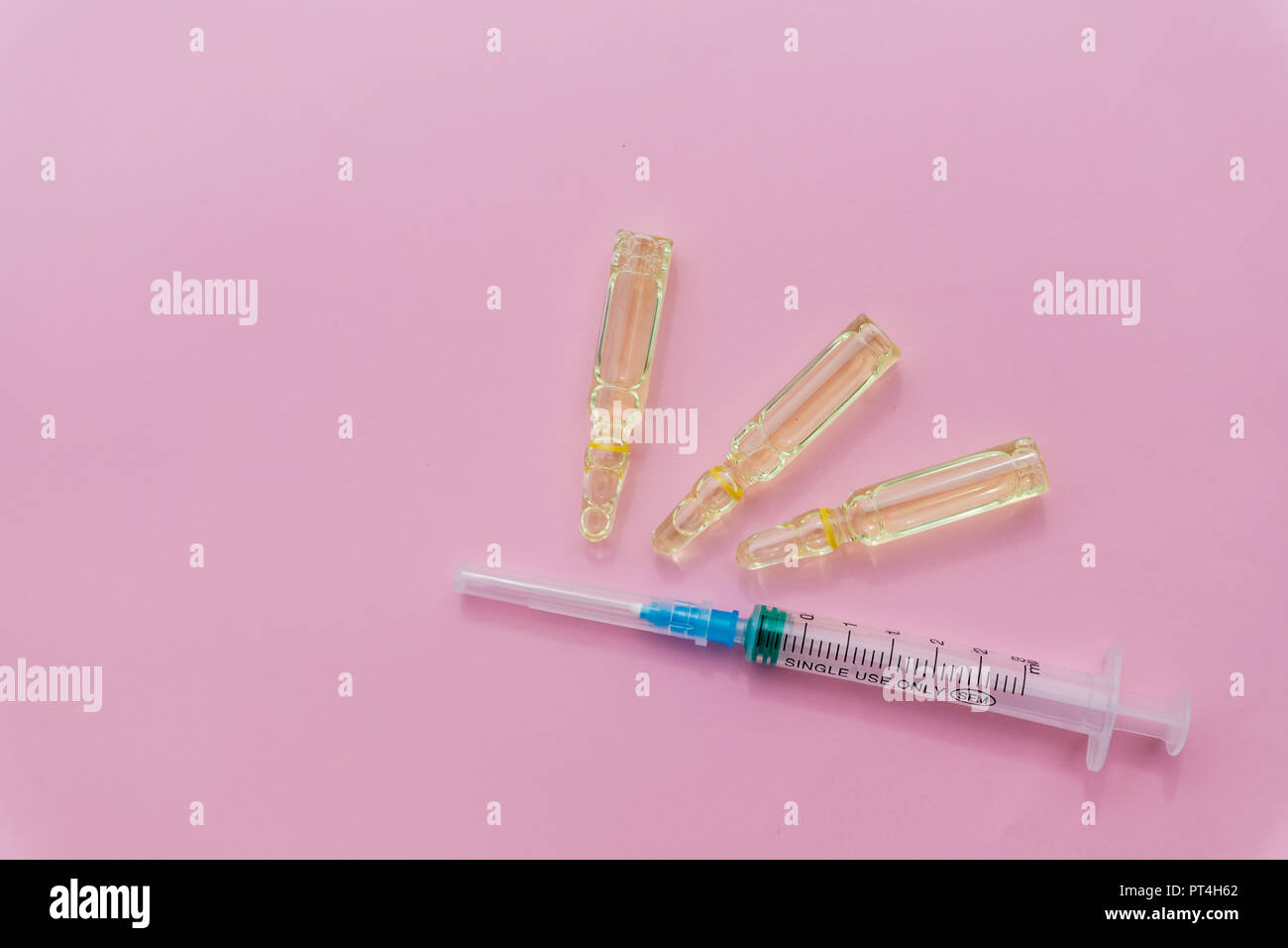 medical ampoules and syringe.lifting botox injection for skin ...